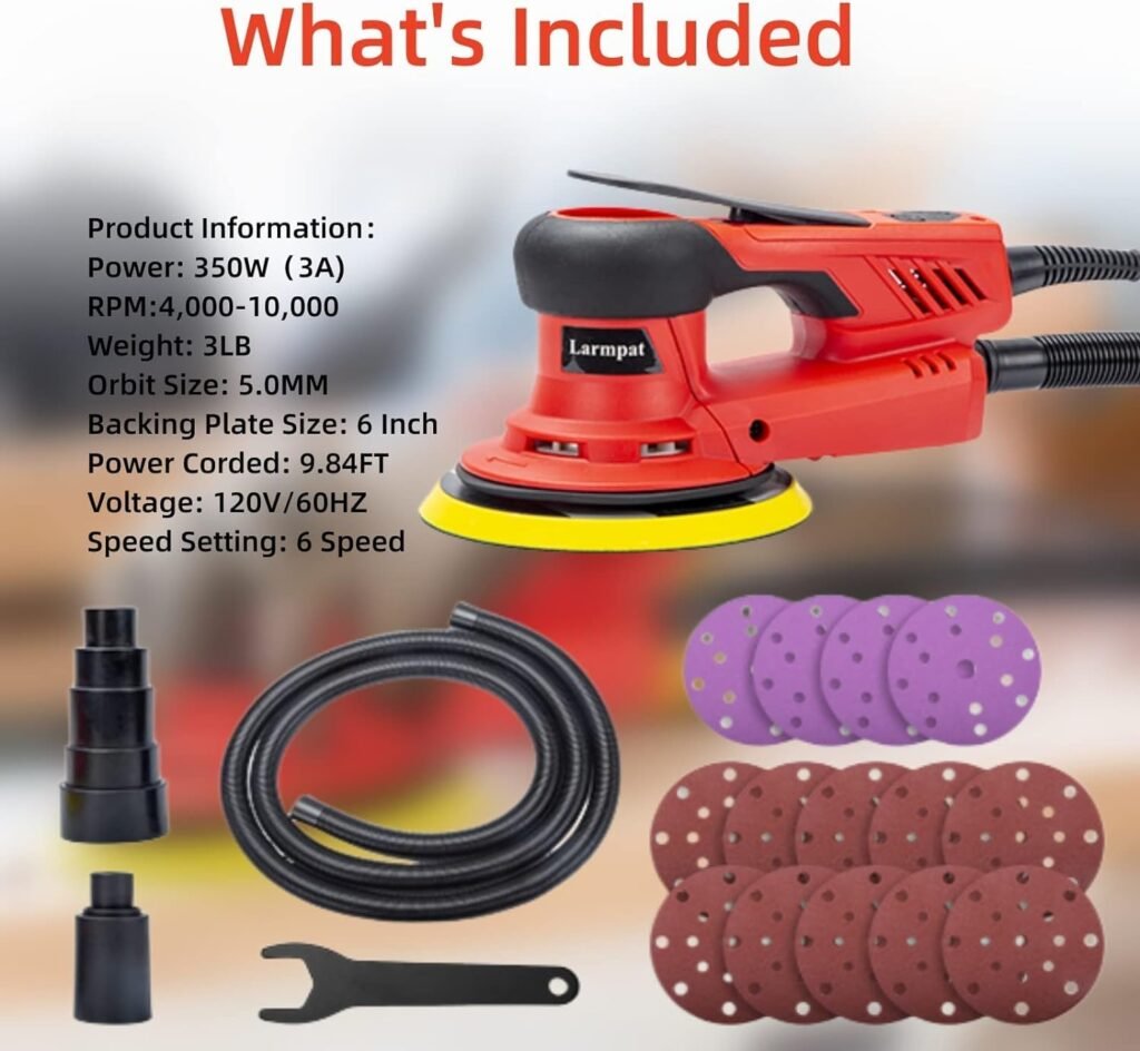 Electric Random Orbital Sander 6-Inch Review - AI compiled reviews of ...
